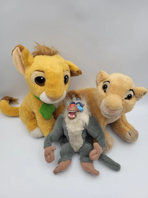 VINTAGE 1993 LION King Mattel Simba, Nala & Rafikii Soft Toy Plush ...