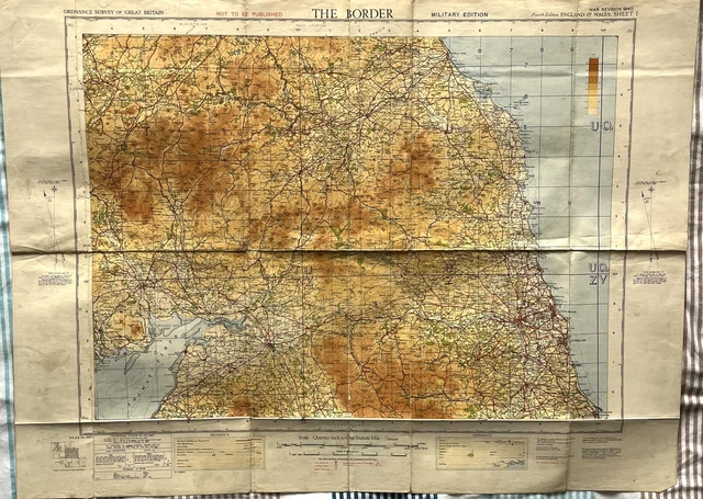 WW2 WAR OFFICE Linen Backed Map The Border 1940 (A2) £15.00 - PicClick UK