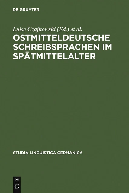 OSTMITTELDEUTSCHE SCHREIBSPRACHEN IM Sp?tmittelalter HBOOK NEUF EUR 354,92 - PicClick FR