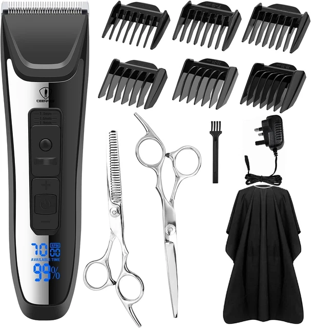 HAIR MEN PROFESSIONAL Cordless for Men Haircut Rechargeable Barber Hair ...