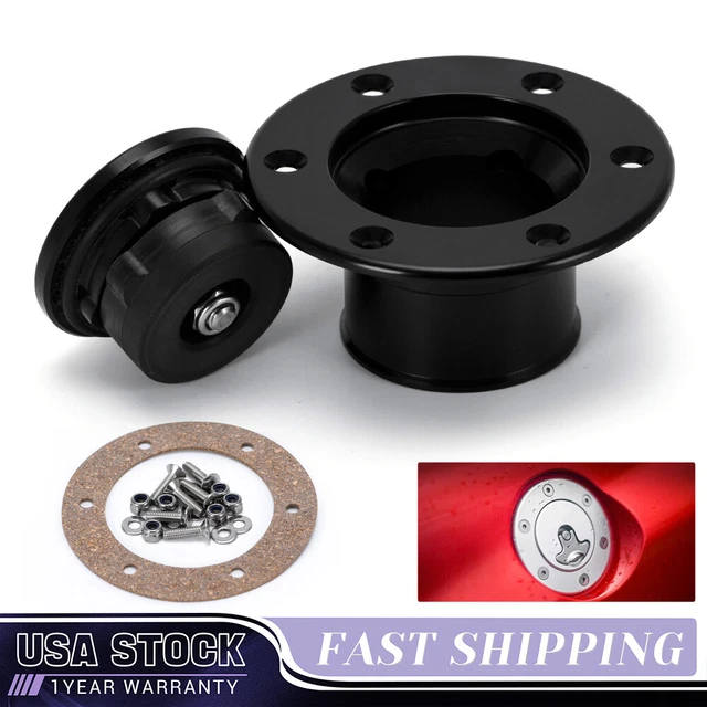 ALUMINUM AIRCRAFT STYLE Gas Fuel Filler Cap Tank Cover for Car Flush ...