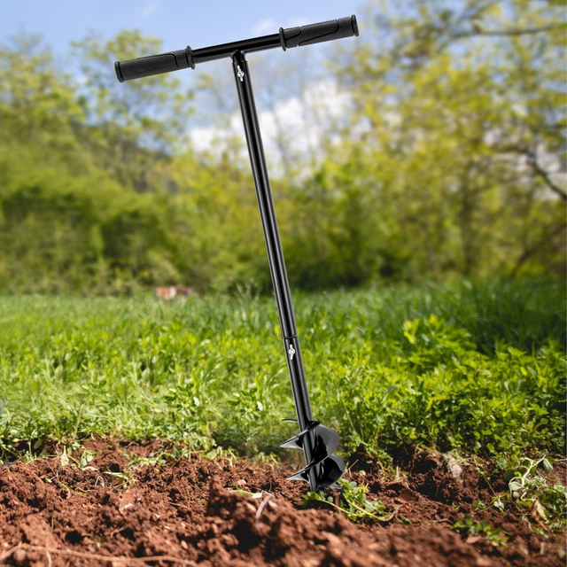 4& FENCE MANUAL Hand Post Hole Auger Hand Drill Post Hole Digger Earth ...