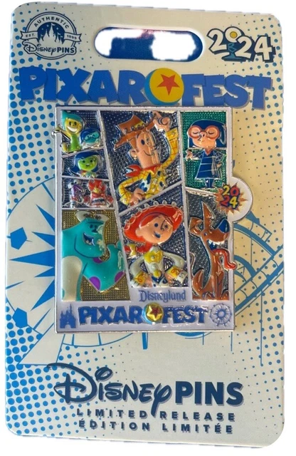 DISNEY PARKS PIXAR Fest 2024 Logo Pin Toy Story Inside Out Monsters Inc ...