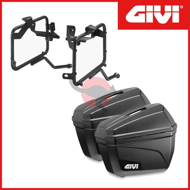 VALIGIE LATERALI + Telai [Givi] E22 22 Litri - Moto Guzzi V85 Tt (2024 ...