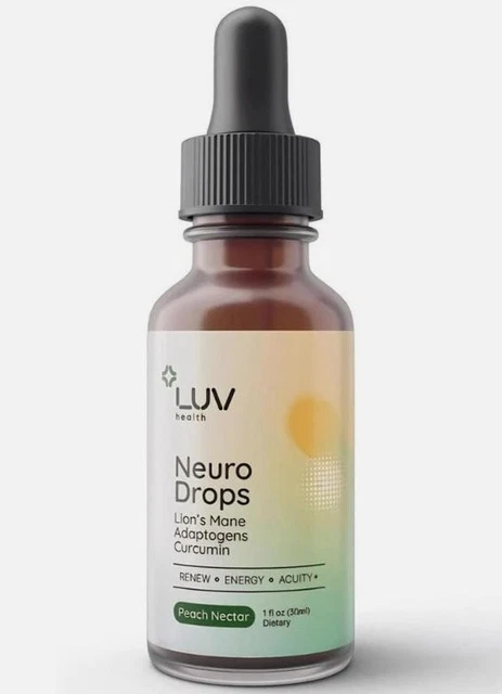 UK FOR NERVE LUV Neuro Drops Lion's Mane & Turmeric Adaptogen Mushroom ...