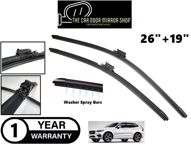 FIT VOLVO XC60 2017-2025 Front Set Windscreen Wiper Blades Spray Bars ...