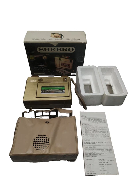 SHEBRO MODEL GOLDIE Deluxe Mini Executive Corder Kassetten Rekorder ...