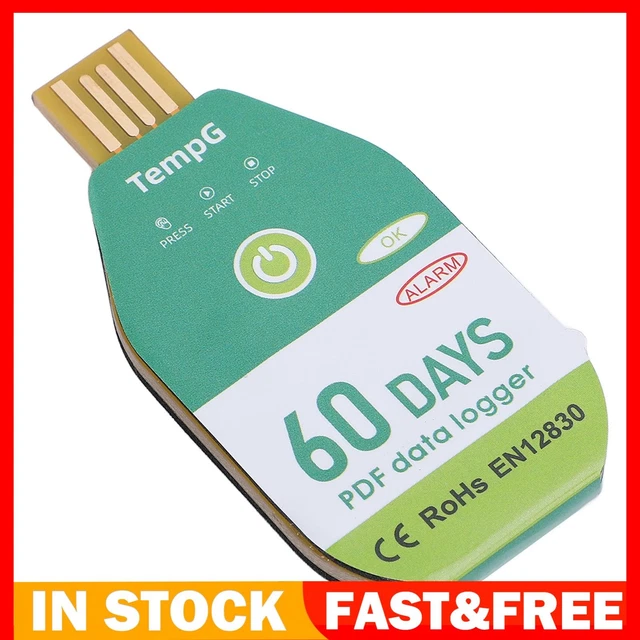 IP67 WATER RESISTANT USB Temperature Data Logger for 60 Days Cold Chain ...