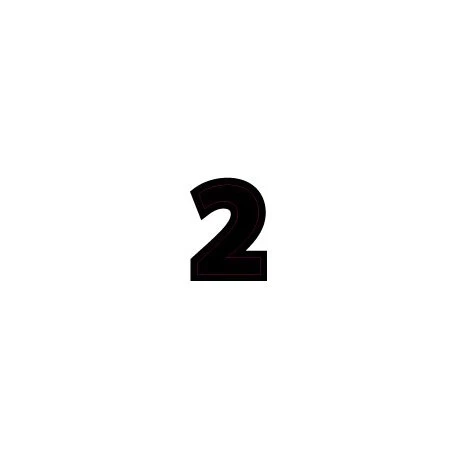 CHIFFRE 2 DEUX - autocollant sticker classique noir adhésif ref66 ...
