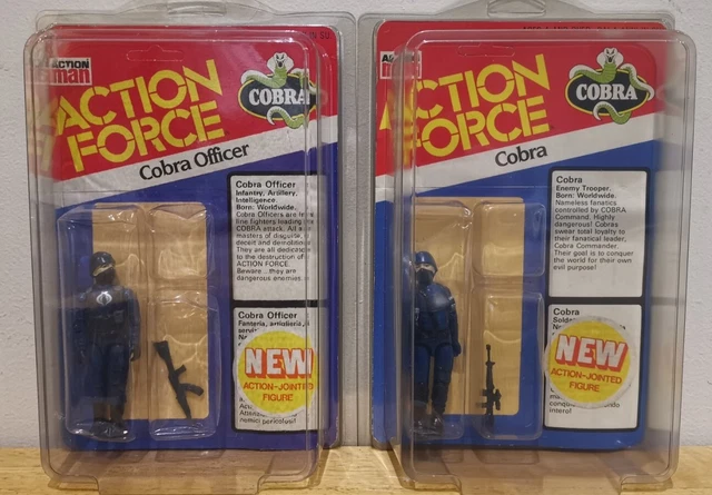 MOC PALITOY ACTION Force Cobra Trooper & Officer Palitoy Gi Joe 1983 ...