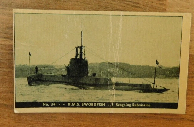 RARE AUST. FOUNTAIN Foods Card c1940 Latest British Warships #34 HMS ...