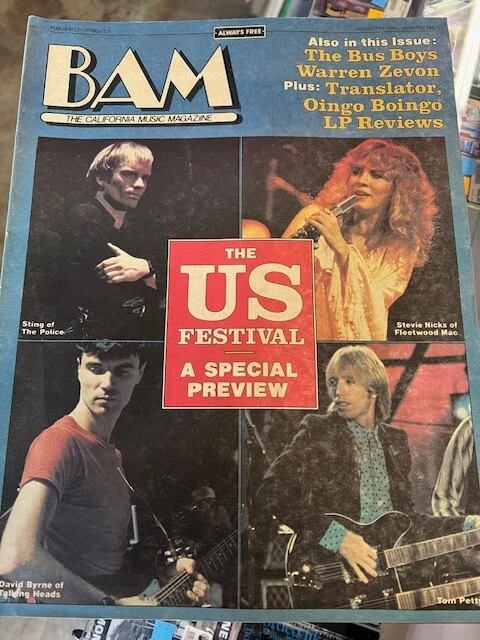 BAM MAGAZINE U.S. Festival (Issue No. 136, 1982) $20.00 - PicClick