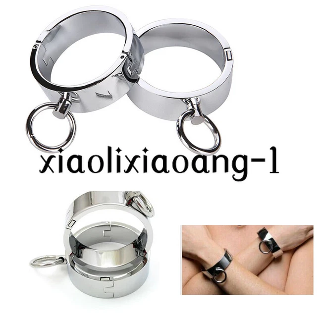 METAL LOCKABLE WRIST Handcuffs Ankle Cuffs Binding Restraint Harness ...