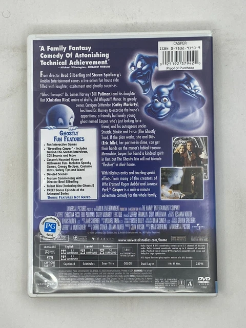 CASPER - DVD bilingual - Widescreen special edition $6.95 - PicClick CA