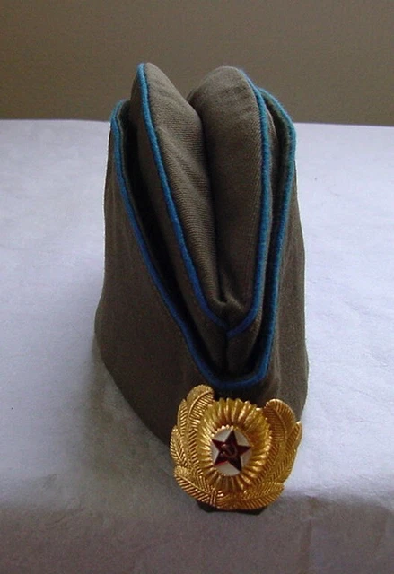 SOVIET UNION USSR Military Air Force Officer Pilot Garrison Hat W/ Logo ...