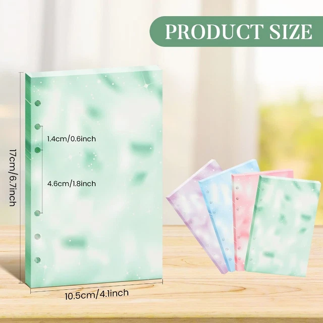 80 SHEETS A6 Size Refills Lined Paper Gradient Color Notebook Refills ...