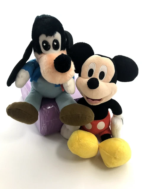 VINTAGE 1984 WALT Disney Mickey's Christmas Carol Plush Goofy & Mickey ...