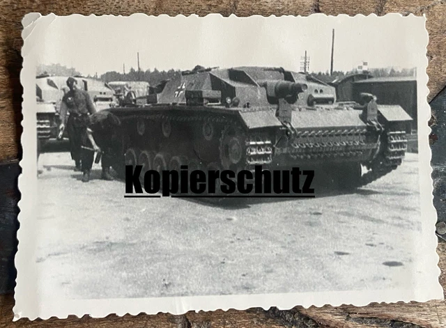 DEUTSCHER PANZER TANK Stug Sturmgeschütz Technik Original Foto 2.WK WW2 ...