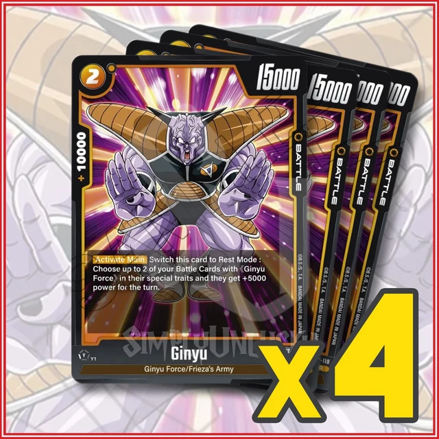 DRAGON BALL SUPER FUSION WORLD : Ginyu Blazing Aura FB02-110 Rare x4 EUR 2,21 - PicClick FR
