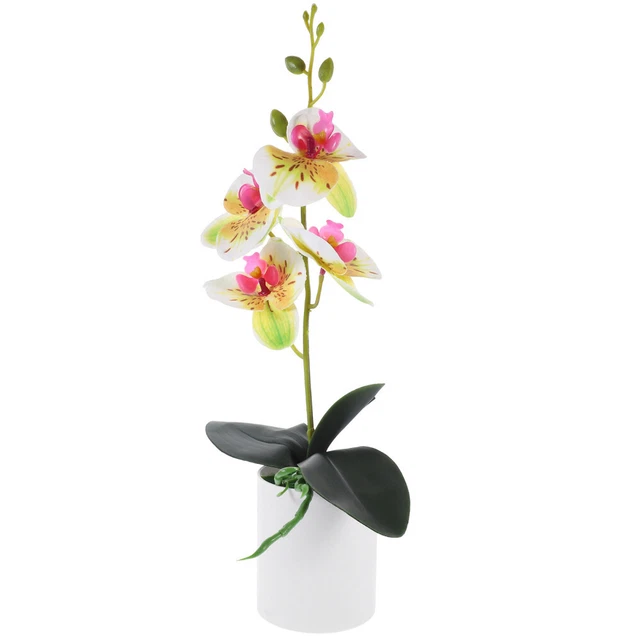 PIANTA IN VASO finta desktop fiori artificiali Phalaenopsis fiori ...