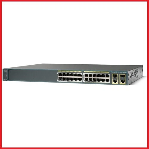 CISCO CATALYST 2960 Switch 24 Port POE + 2 Gigabit Uplink Switch WS ...