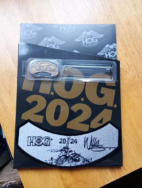 HARLEY DAVIDSON HOG Harley Owners Group 2024 Patch and Pin Badge £12.50 ...