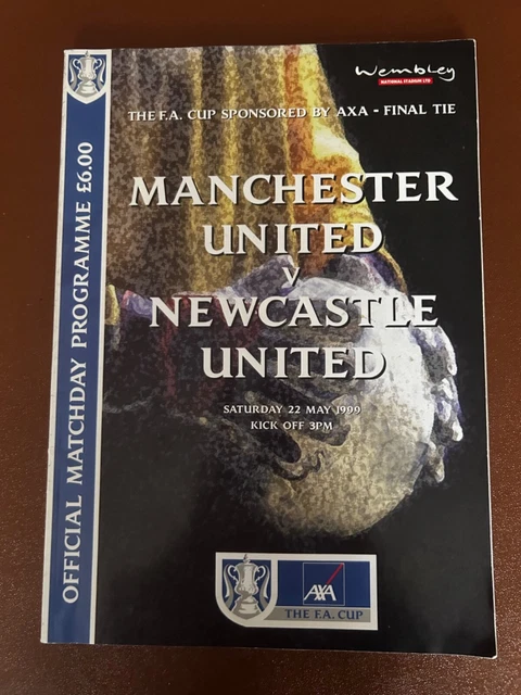3 MANCHESTER UNITED match programmes , two from the 1960s + the 1999 FA ...
