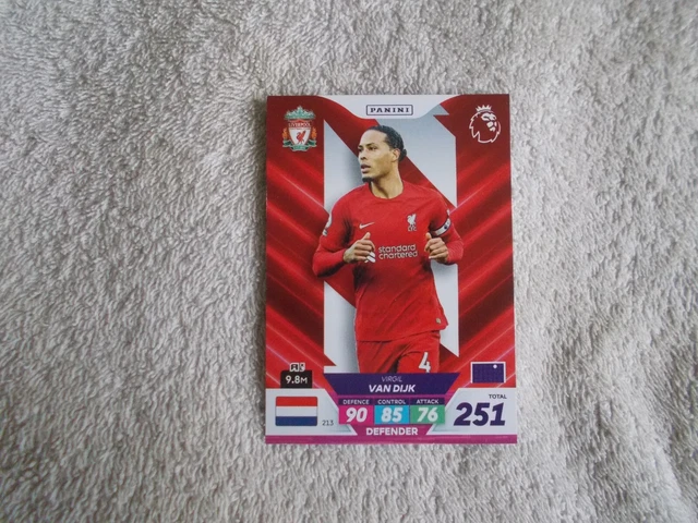 PANINI ADRENALYN XL 23 Plus "VIRGIL VAN DIJK" #213 Liverpool FC trading ...