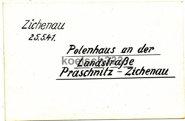 FOTO SOLDATEN DER Luftwaffe vor Haus an Landstraße Praschnitz ...