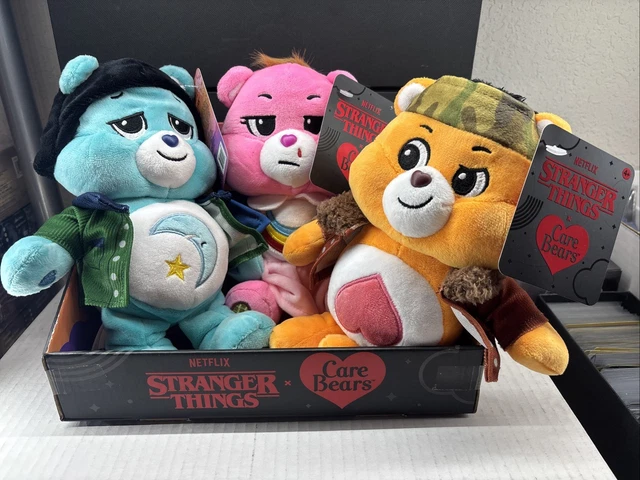 STRANGER THINGS X Care Bears Fun Size Plush Set w/ Display Eleven Lucas ...