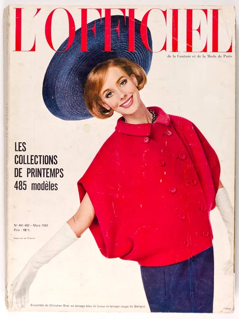 DIOR BERNARD BUFFET Rene Gruau L'OFFICIEL magazine March 1963 SPRING ...
