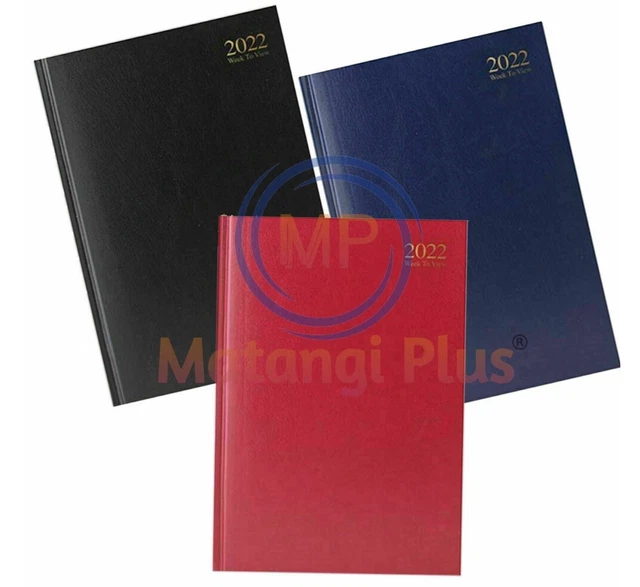 DIARY 2022 - A4, A5, Slim Day/Week Desk Diary Hard Backed Dairy Free ...