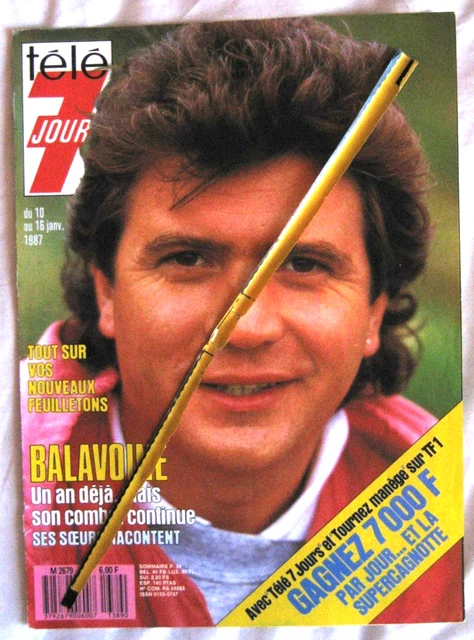 ANCIEN CLIPPINGS TELE 7 JOURS 1987 : Daniel BALAVOINE , COUSTEAU voir ...