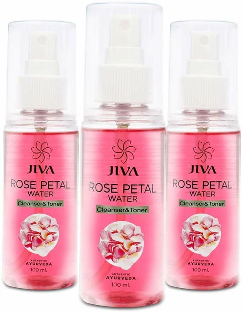 JIVA AYURVEDA ROSE Petal Natural Water Freshens and tones all Skin type ...