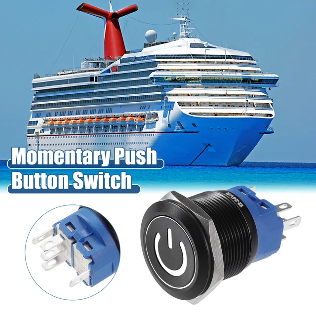22MM CAR INTERIOR Momentary Push Button Pressure Switch NO NC with ...