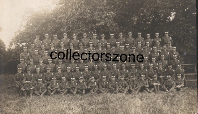 WW1 1918 LYDD Camp Kent Royal Artillery NCO's Training Group Real Photo ...