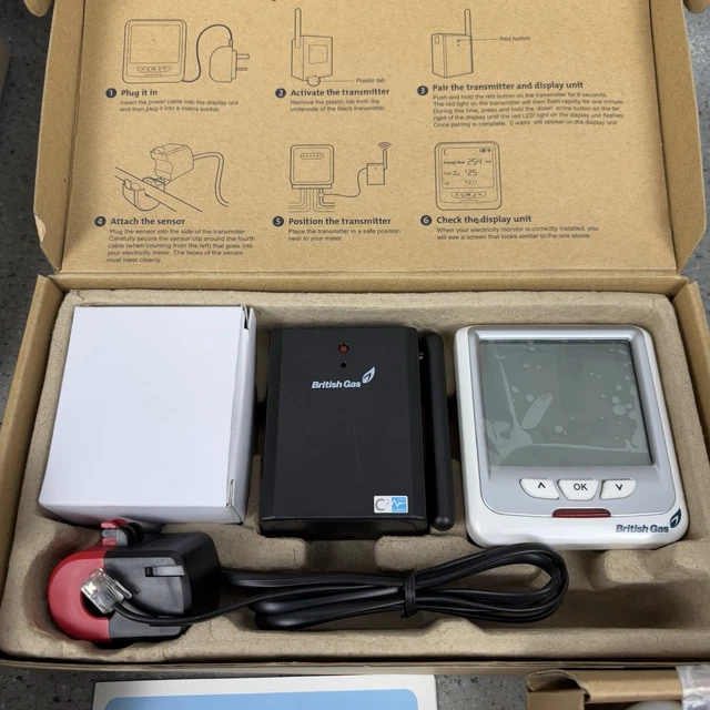 BRITISH GAS ELECTRICITY Monitor Real Time Current Cost Energy Saver £34 ...