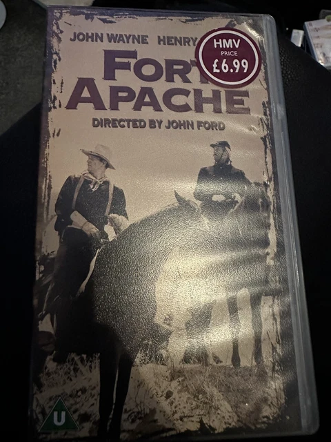 VINTAGE VHS FORT Apache VHS John Wayne Henry fonda Western cowboys £0. ...