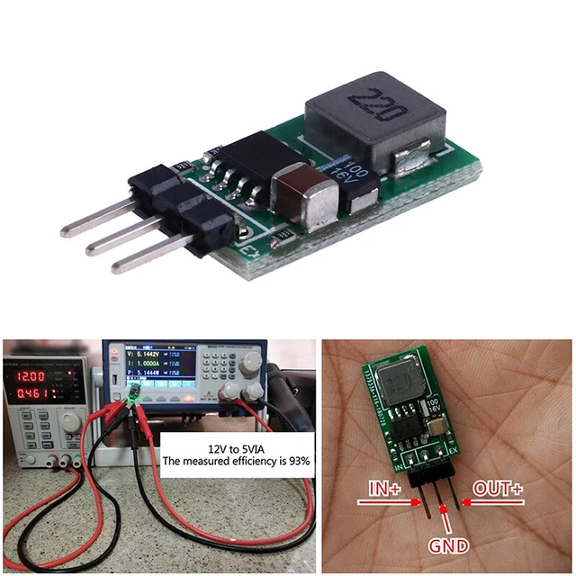 DC-DC REGULATED POWER Supply 5V/1A Voltage Regulator Replace LM7805 ...
