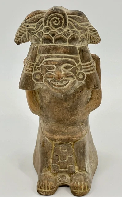 VTG AZTEC INCA Mayan Terracotta Clay Pot Planter/Folk Art Pottery ...