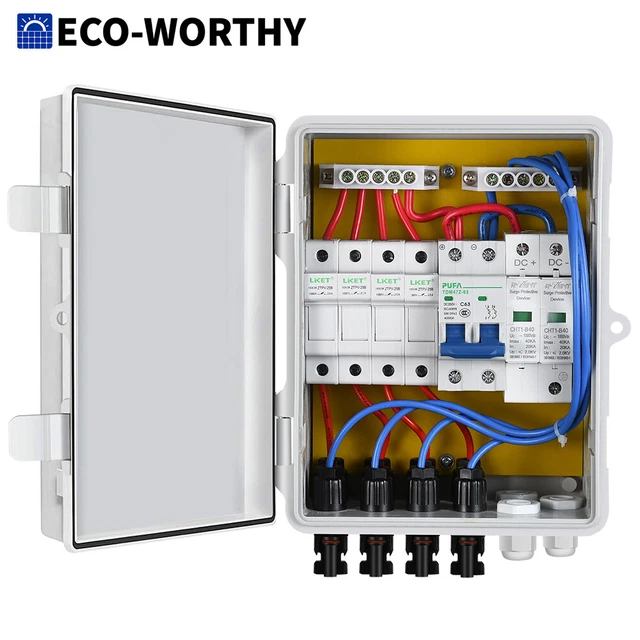 4-STRING PV SOLAR Combiner Box converge the input of PV array for Solar Panel £54.99 - PicClick UK