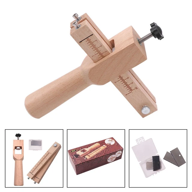 OUTIL DE COUPE de cuir en bois r glable avec lames rempla?ables larges applica EUR 20,00 ...