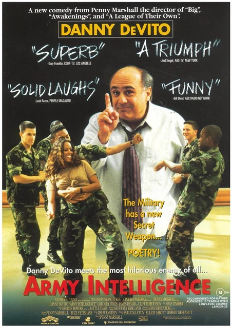 ARMY INTELLIGENCE DANNY DeVito Vintage A4 Mini Poster Promo mid 90s Movie Film $4.95 - PicClick AU