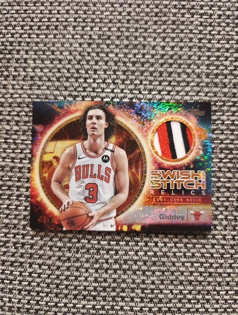 2025-26 TOPPS JOSH Giddey 8 /25 3 Colors Bulls Swish And Stitch Holo ...