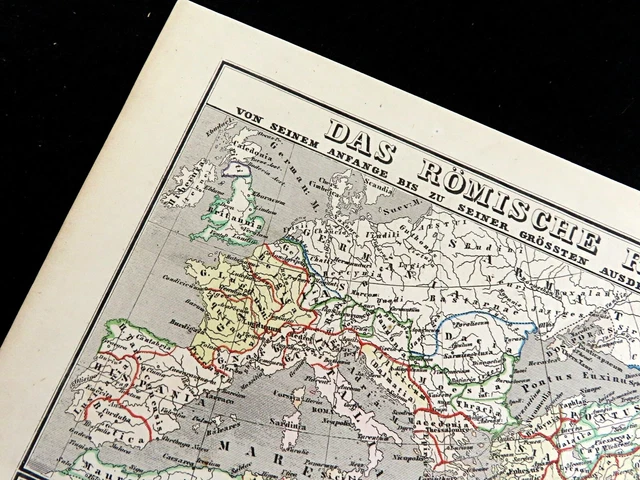 MAP OF THE Roman Empire Ancient Rome Europa LATIN Antique GERMAN ...