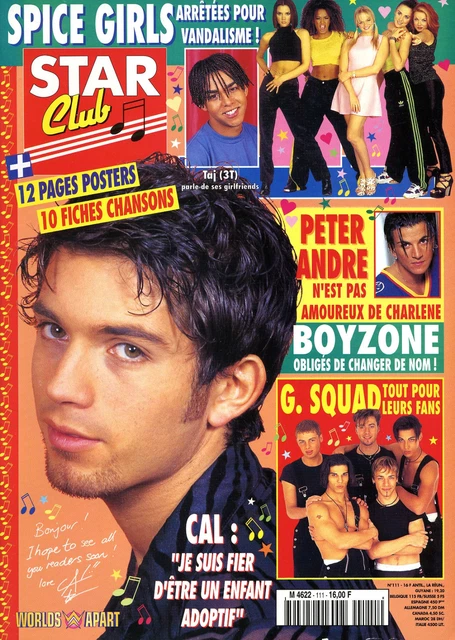 MAGAZINE STAR-CLUB N°111, WORLDS APART, SPICE GIRLS, 3T, 2Be3, G SQUAD ...