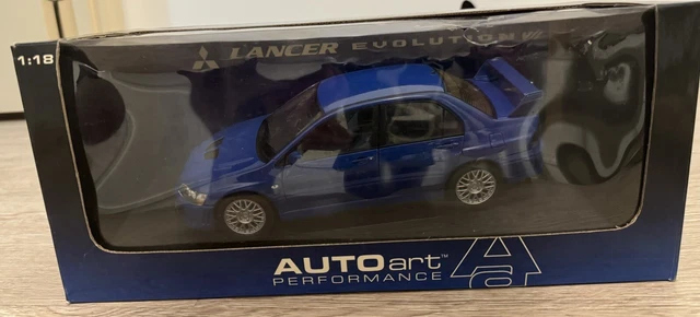 AUTOART 1/18 SCALE Diecast Mitsubishi Lancer Evolution VII / Evo 7 Blue ...