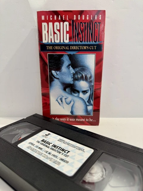 BASIC INSTINCT (VHS, 1992, Original Directors Cut) Sharon Stone, Michael Douglas $24.00 ...