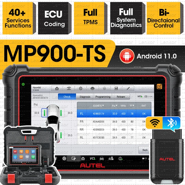 AUTEL MAXIPRO MP900-TS AUTO Outils diagnostics Codage ECU TPMS Systèmes ...