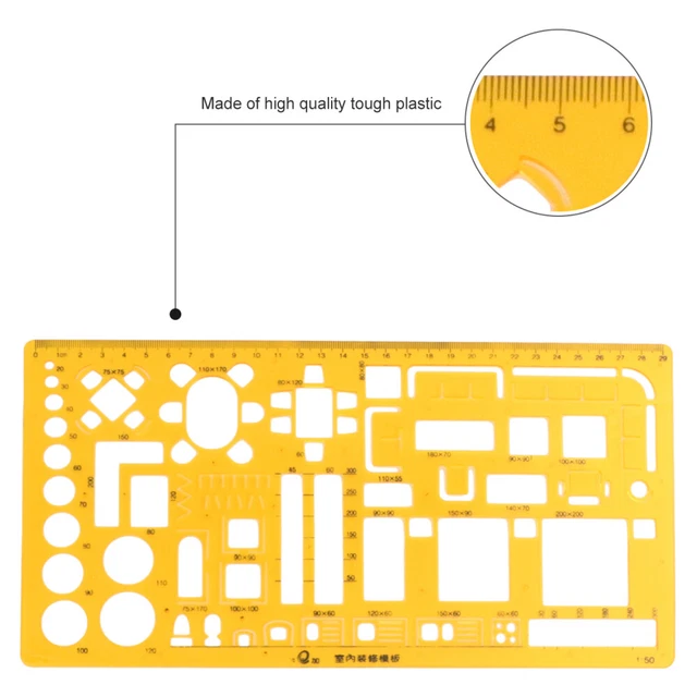 ARCHITECTURAL DRAWING TEMPLATE Engineering Templates Scale Ruler £8.99 ...